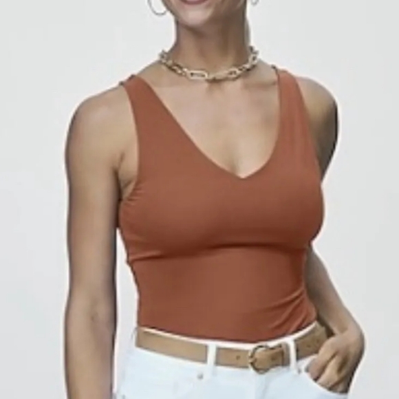 Express | Tops | Body Contour Tank Burnt Sienna Nwt | Poshmark